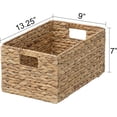 eHemco Rectangular Woven Hyacinth Wicker Pantry Storage Baskets with ...