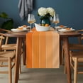 Bright Orange Ombre Table Runner, Amber Wood Grain Stripes Rustic ...