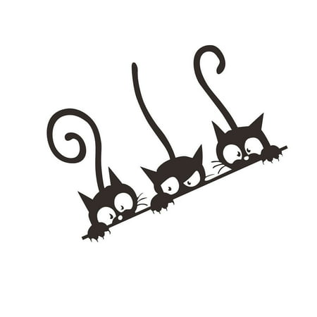 tredstone Cat Wall Stickers Cats Self Adhesive Kids stickers Cat wall ...