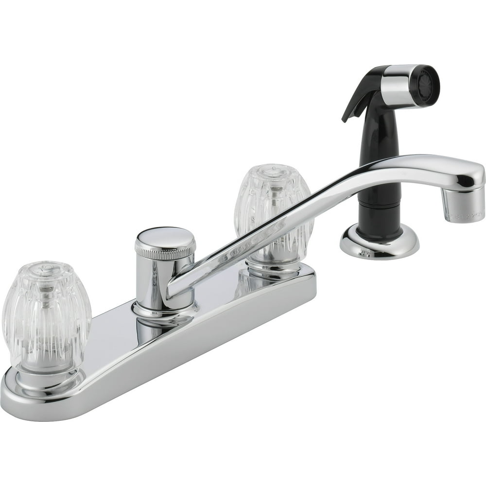Peerless Core Two Handle Kitchen Faucet with Side Sprayer in Chrome ...