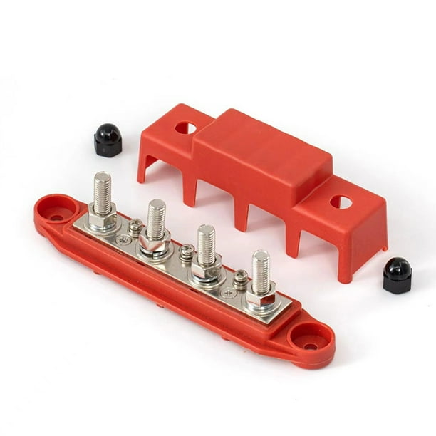 12V Power Distribution Block 250A Covered Busbar Terminal Block Binding ...