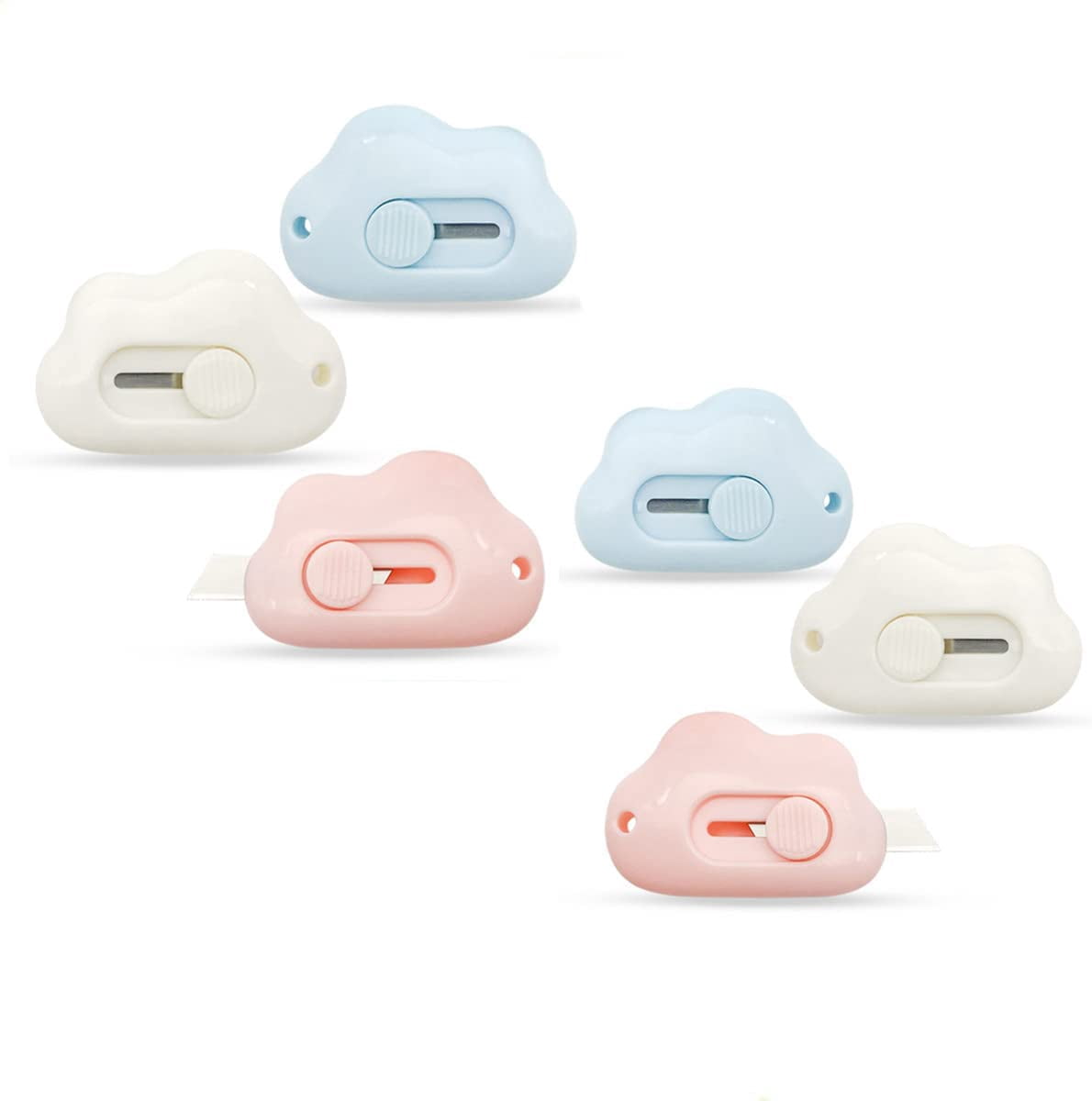 Mini Utility Knives Cloud Shaped Box Cutter, 6PCS Cloud Shaped Box ...