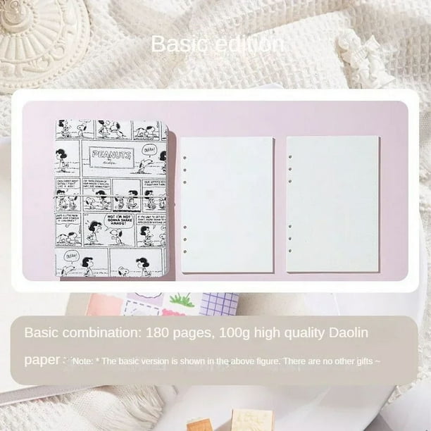 Snoopy Charlie Brown Manga Notebook A5 A6 Diary Weekly 180 Pages 90 ...