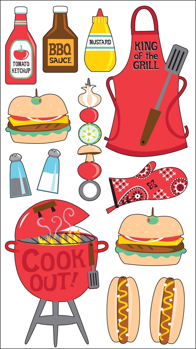 Sticko King Of The Grill Stickers, 13 Piece - Walmart.com