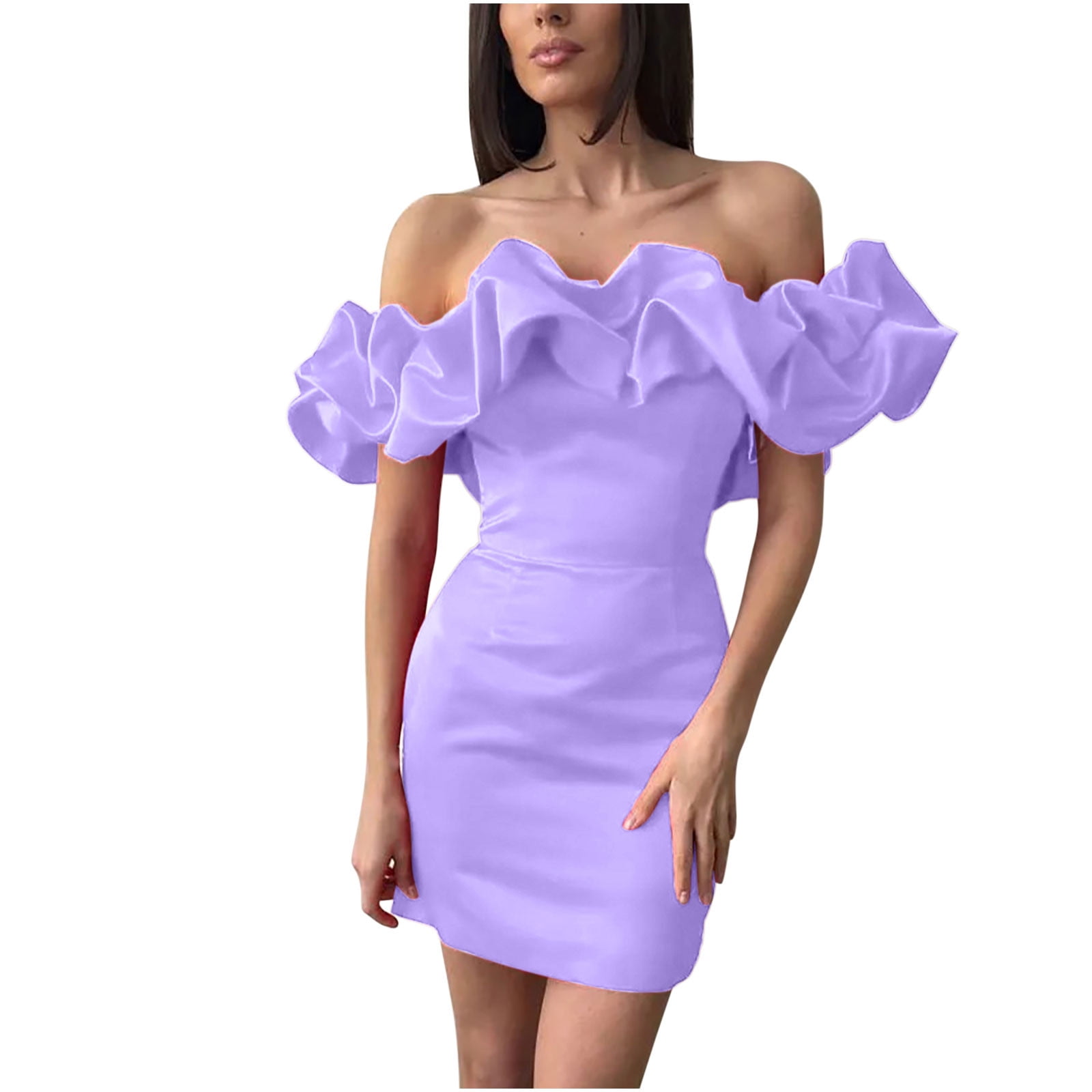 Purple Cocktail Dresses For Weddings