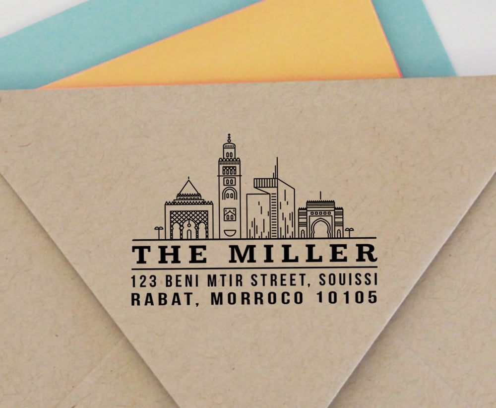 Self Inking Custom Return Address State Map Stamp Personalized Wedding ...