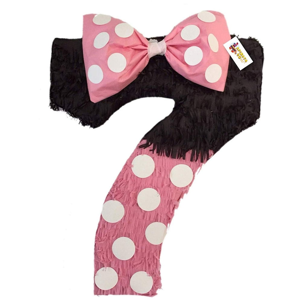 APINATA4U Black & Pink Number Seven Pinata Seventh Birthday - Walmart ...