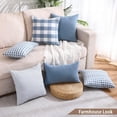 Aaheei Blue Gingham Pillow Covers (2-Pack) – Cottage Core Decor | Crisp ...
