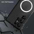 Magnetic Case for Samsung Galaxy S24ultra/S24plus/S24, Ultra Slim Thin Hard PC Carbon Fiber ...