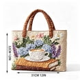 AOMXGD Cute Casual Woven Handbag for Women, Minimalist Stylish Storage ...
