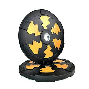 Philosophy Gym Set of 2 Rubber Coated 2-inch Olympic Grip Weight Plates ...