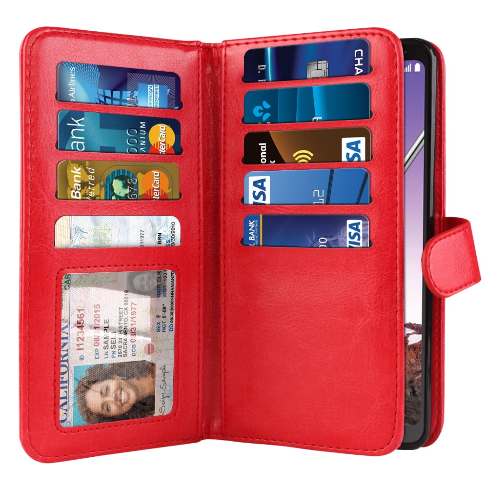 NEXTKIN Multi Card Slots Double Flap Wallet Pouch Case for LG Stylo 4 ...