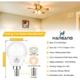 6 watt (60w Equivalent) LED Bulbs, E12 Small Base Candelabra Round ...