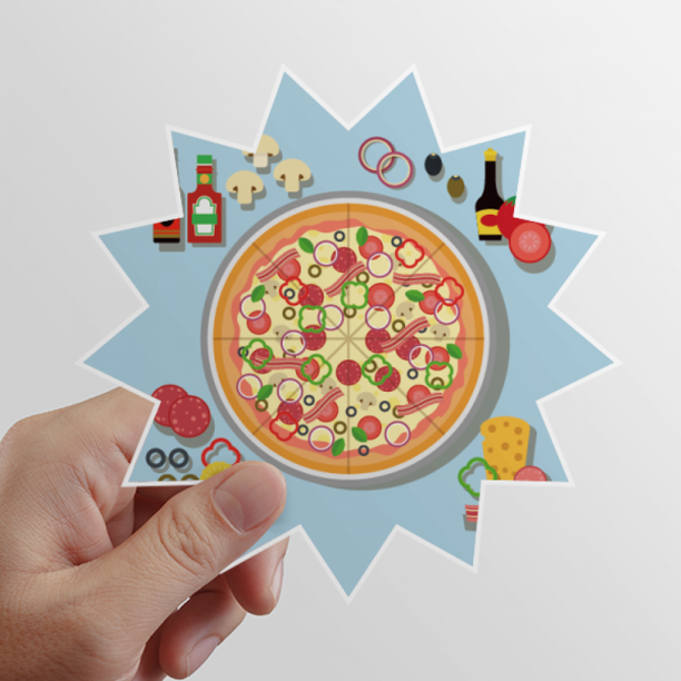 Assorted Pizza Italy Tomato Foods Sun Vinyl Sticker Luggage Graffiti ...