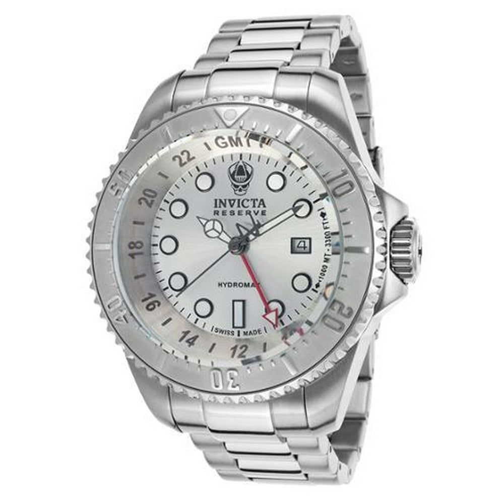 Invicta - Invicta Men's Hydromax Pro Diver Reserve GMT SS Silver-Tone ...