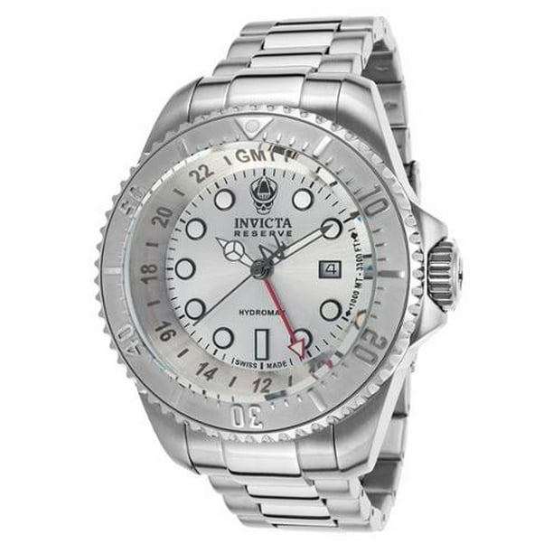 Invicta - Invicta Men's Hydromax Pro Diver Reserve GMT SS Silver-Tone ...