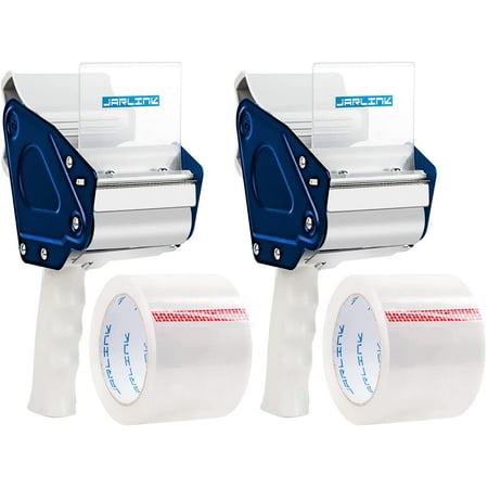 FanShowPacking Tape Dispenser Gun (2 Pack) with 2 Rolls Tape, 3 inches ...