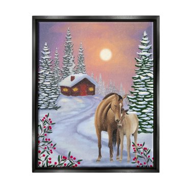 Stupell Industries Nativity Barn Stable Christmas Holiday Rustic Scene ...