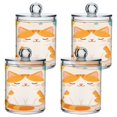 2PCS Clear Storage Jars Cotton Swabs Cans Translucent Plasticental ...