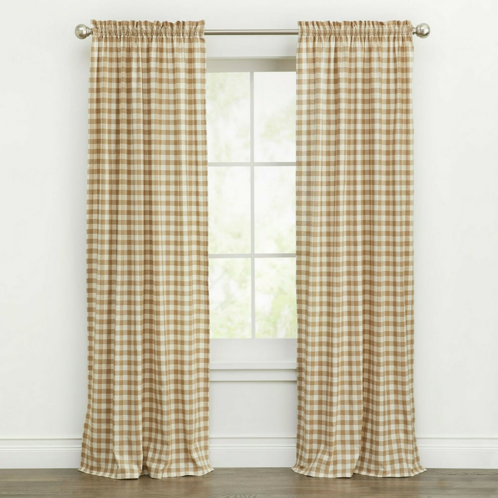 Kate Aurora Country Farmhouse Rod Pocket Buffalo Plaid Check Gingham ... Kate Aurora Country Farmhouse Rod Pocket Buffalo Plaid Check Gingham ...