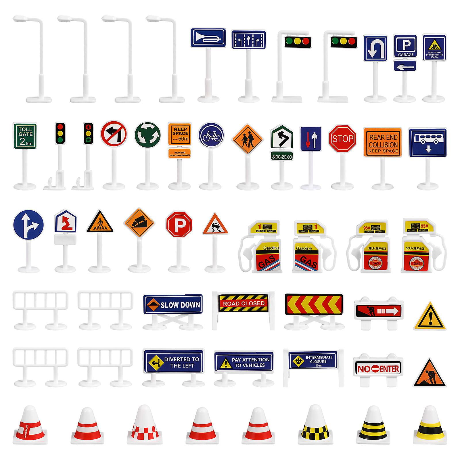 Click here for Peihuai Trade 56 Pcs Play Traffic Signs Street Roa... prices