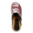 BJORK Maja Open Back Wood Leather Clogs (Maroon Patent - EU39 ...