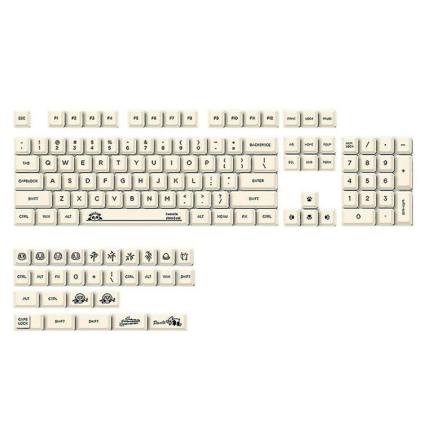 133 Keys Xda Profile Custom Pbt Dye Sublimation Keycaps Panda Theme ...