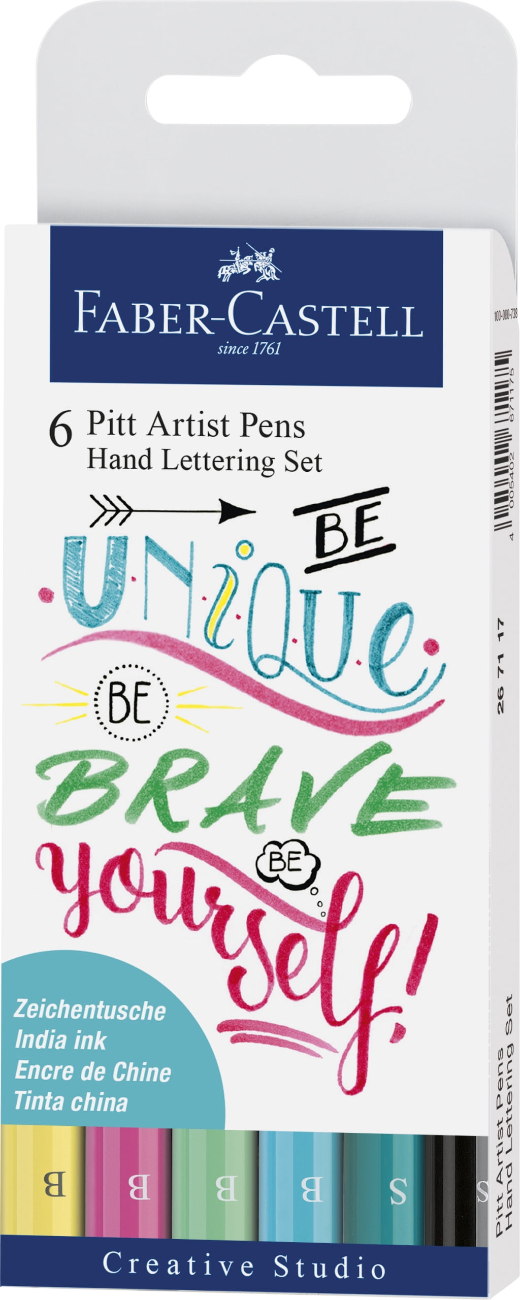 Faber-Castell Pitt Artist Pen Hand Lettering Set - 6 Pitt Artist Pens ...