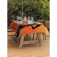 African Women Rectangle Outdoor Tablecloth with Umbrella Hole Black ...
