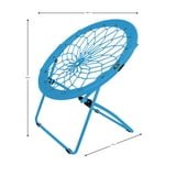 32" Bunjo Woven Bungee with Metal Base Folding Chair, Blue - Walmart.com