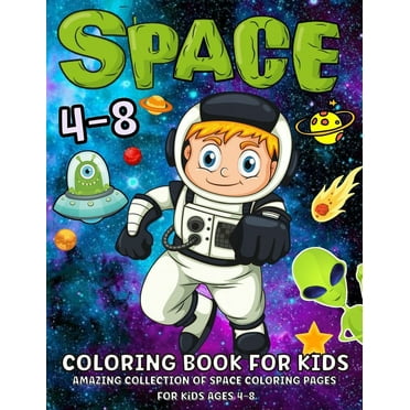 Space Coloring Book for Kids: Amazing Outer Space Coloring Book with ...