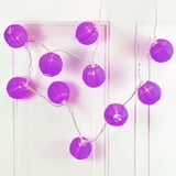 Electric String Lights with 10 Nylon Lanterns (Purple) - Walmart.com