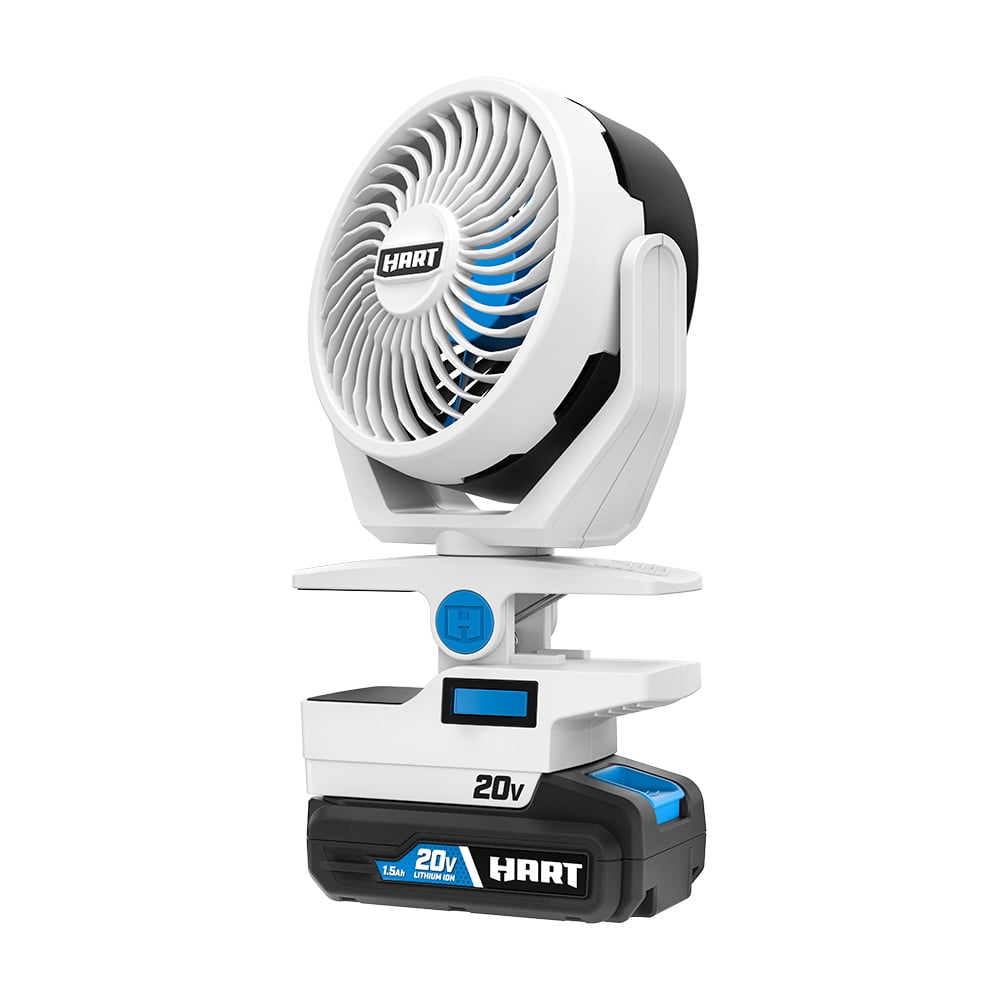 HART 20-Volt 4-Inch Clamp Fan Kit - Walmart.com
