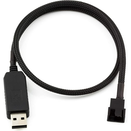 CRJ Full Speed 12V Voltage Step-Up USB to 3-Pin and 4-Pin PC Fan ...