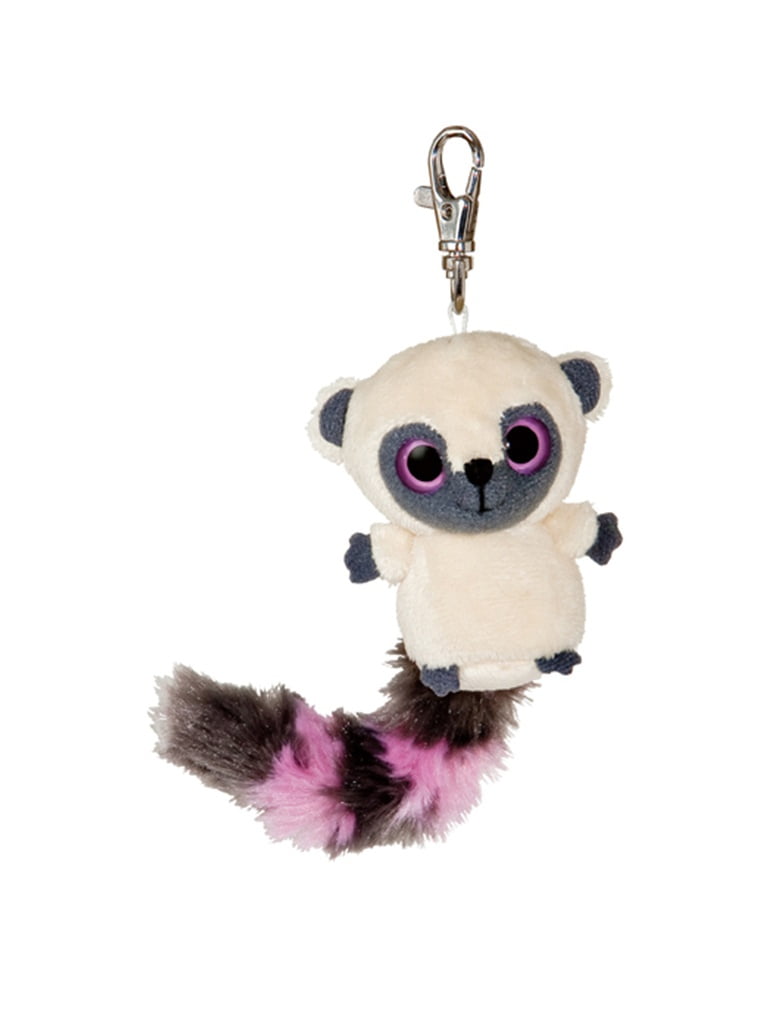 3" Yoohoo Bush Baby Raccoon with Pink Clip-On Keyclip Small Soft Plush ...
