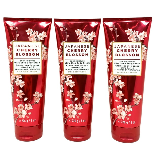Bath And Body Works Japanese Cherry Blossom Ultra Shea Body Cream Trio