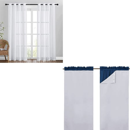 densenon Sheer Curtains Bundle Curtain Liners | Walmart Canada