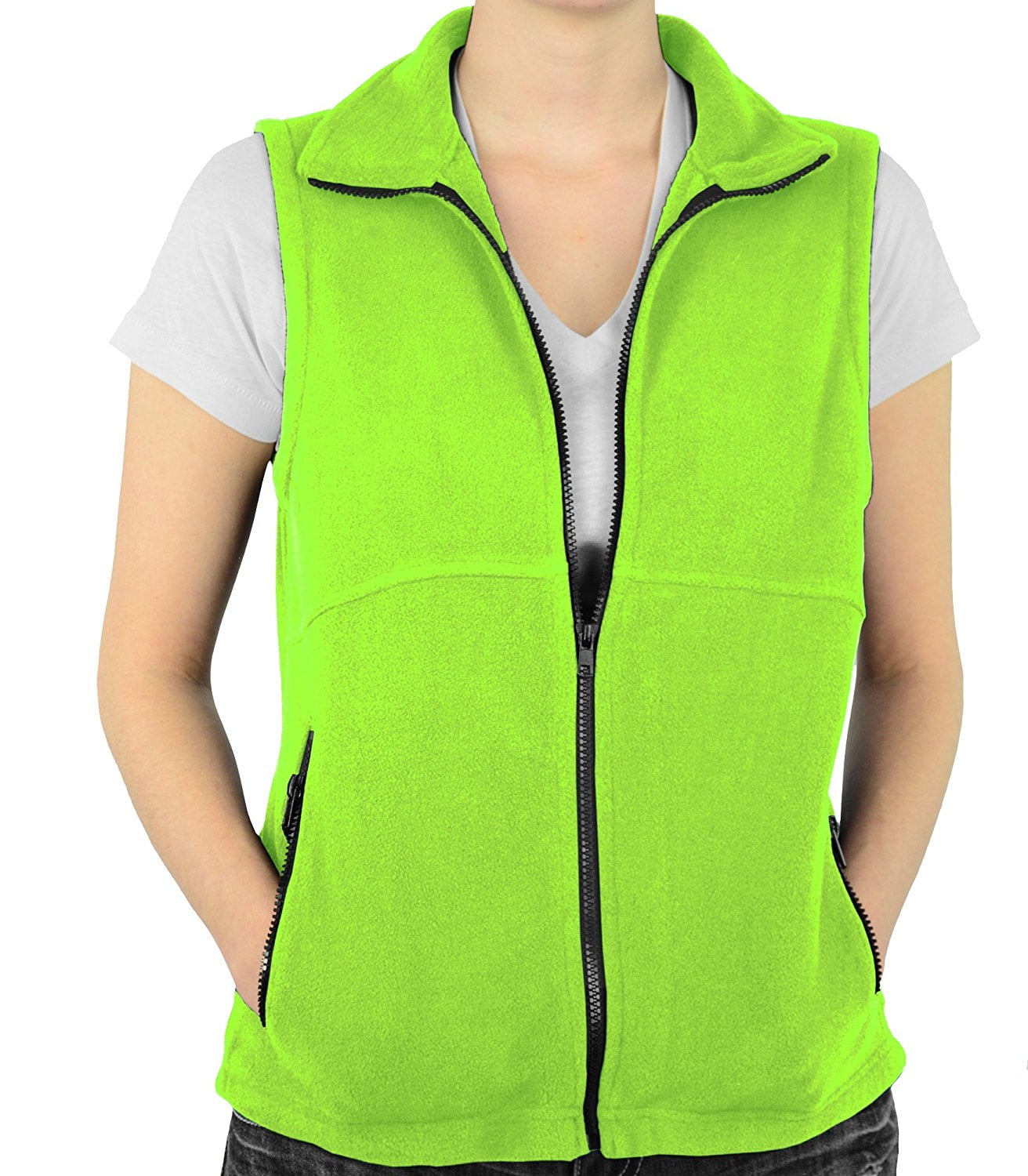 Woman's fleece Vest Polar Fleece Vest for Woman with Zippered Pockets ...