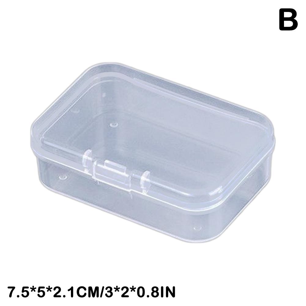 Mini Square Clear Plastic Small Box Jewelry Storage Beads Box ...