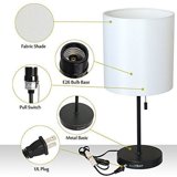 HAITRAL Black Table Lamp - Modern Design - Pull Chain Switch - Walmart.com