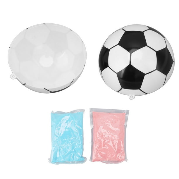 Balón de fútbol para revelar el género con polvo azul y rosa para baby ...