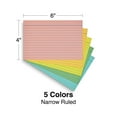 "Staples 4"" x 6"" Lined Note Cards, Assorted Pastel, 300-Pack ...