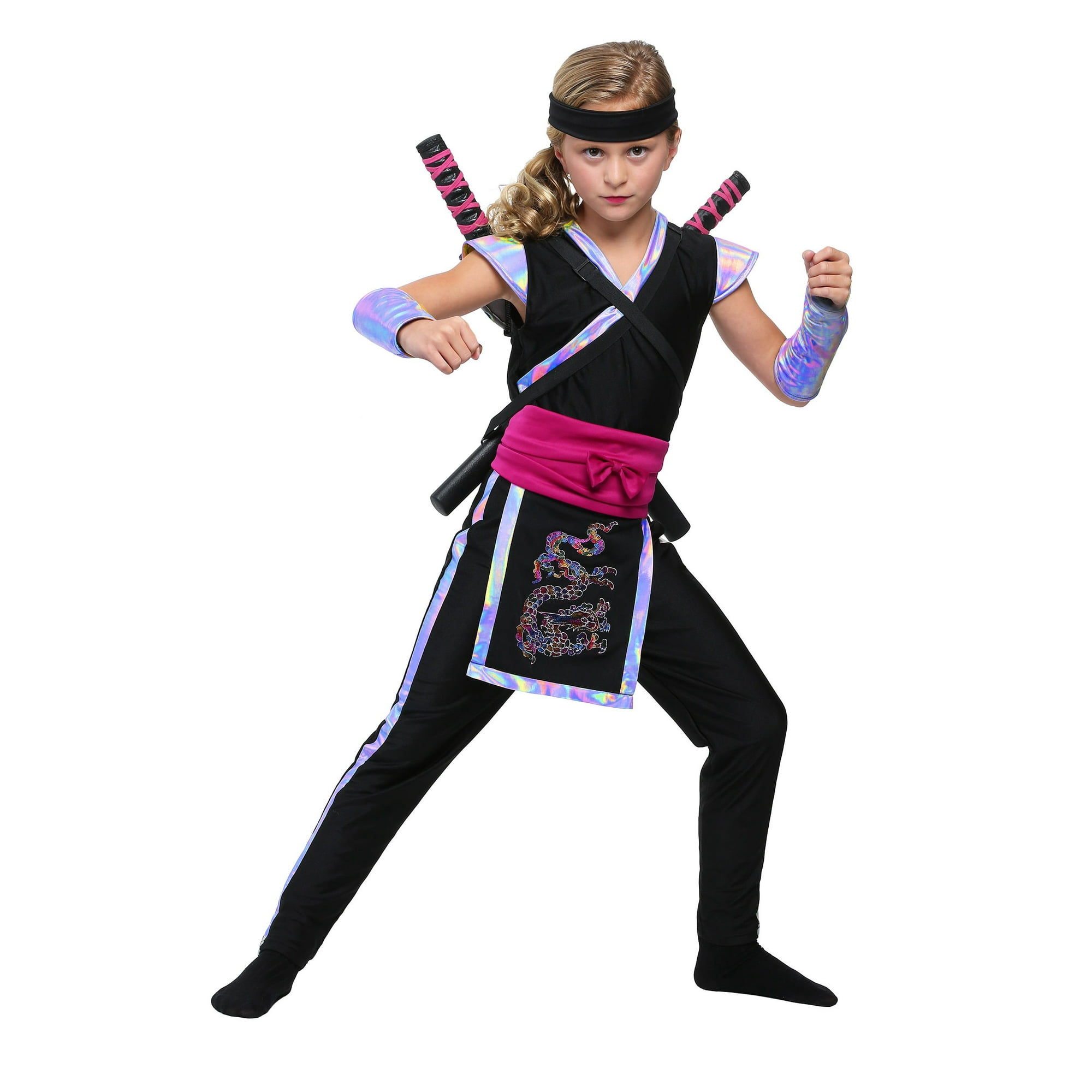 Click here for Fun Costumes Girls Rainbow Ninja Costume Small (6) prices