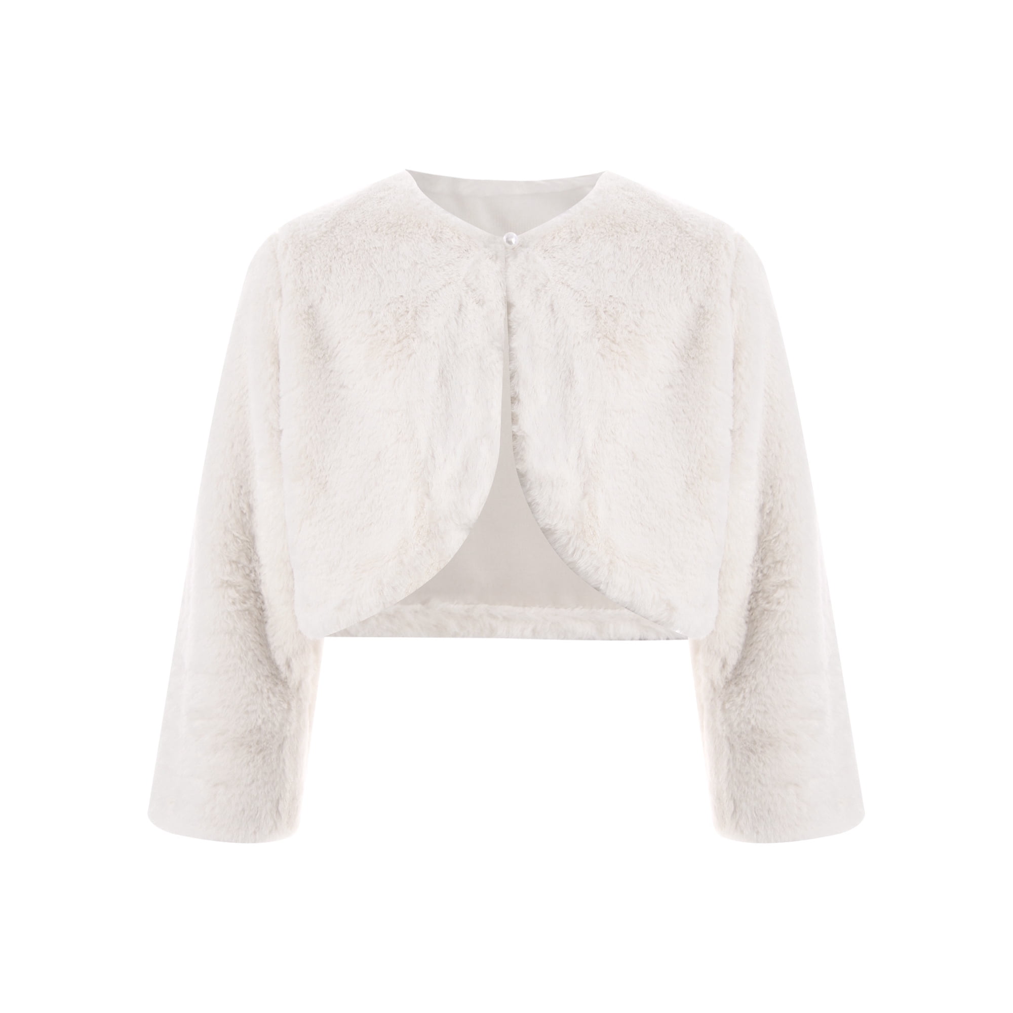 Click here for Jowowha Kids Girls Faux Fur Dress Coat Flower Girl... prices