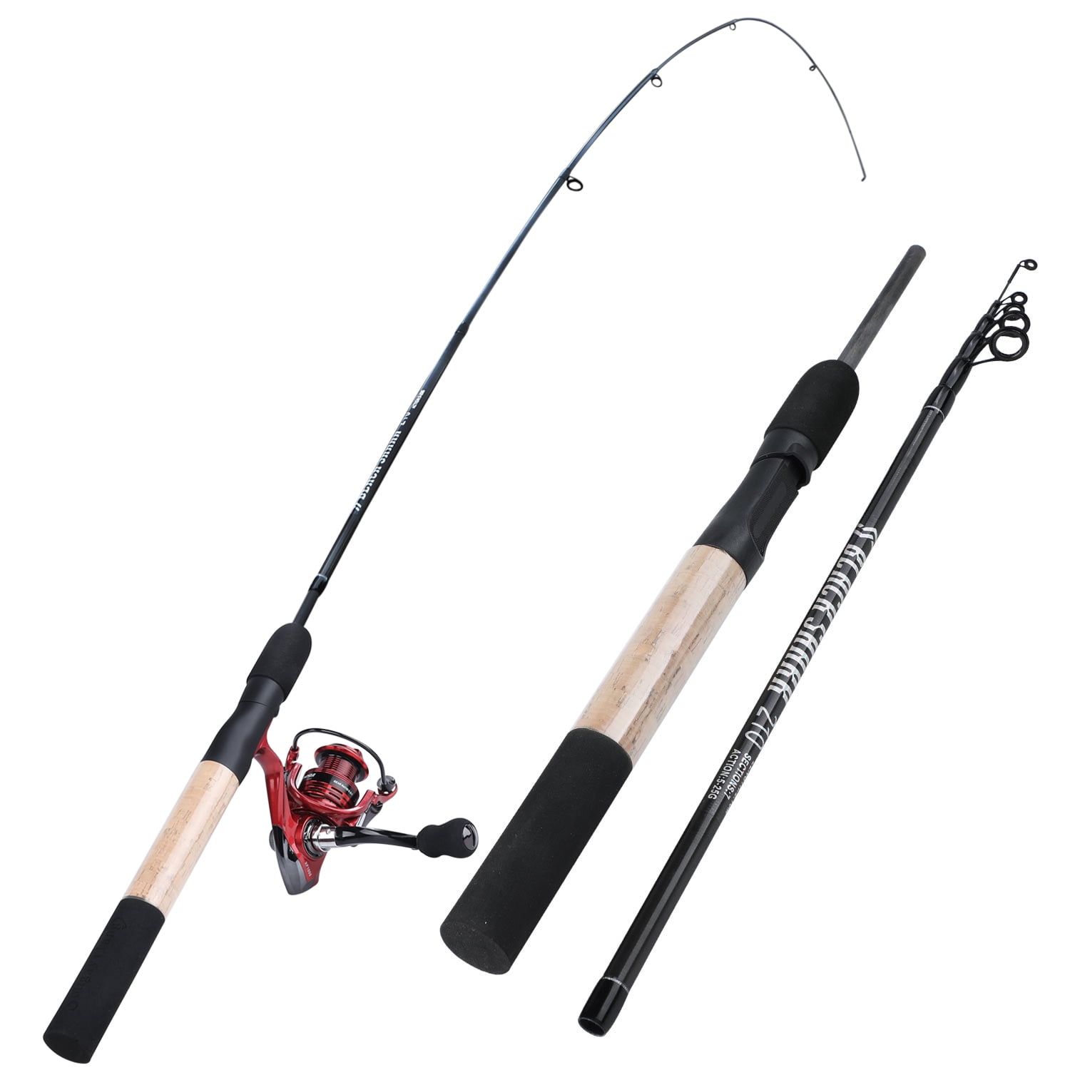 Sougayilang Spinning Fishing Rod and 13+1BB Spinning Fishing Reel Combo ...