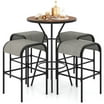 GoBar Portable Double Bar Table Set, Multi-Color LED Lights, Mobile ...