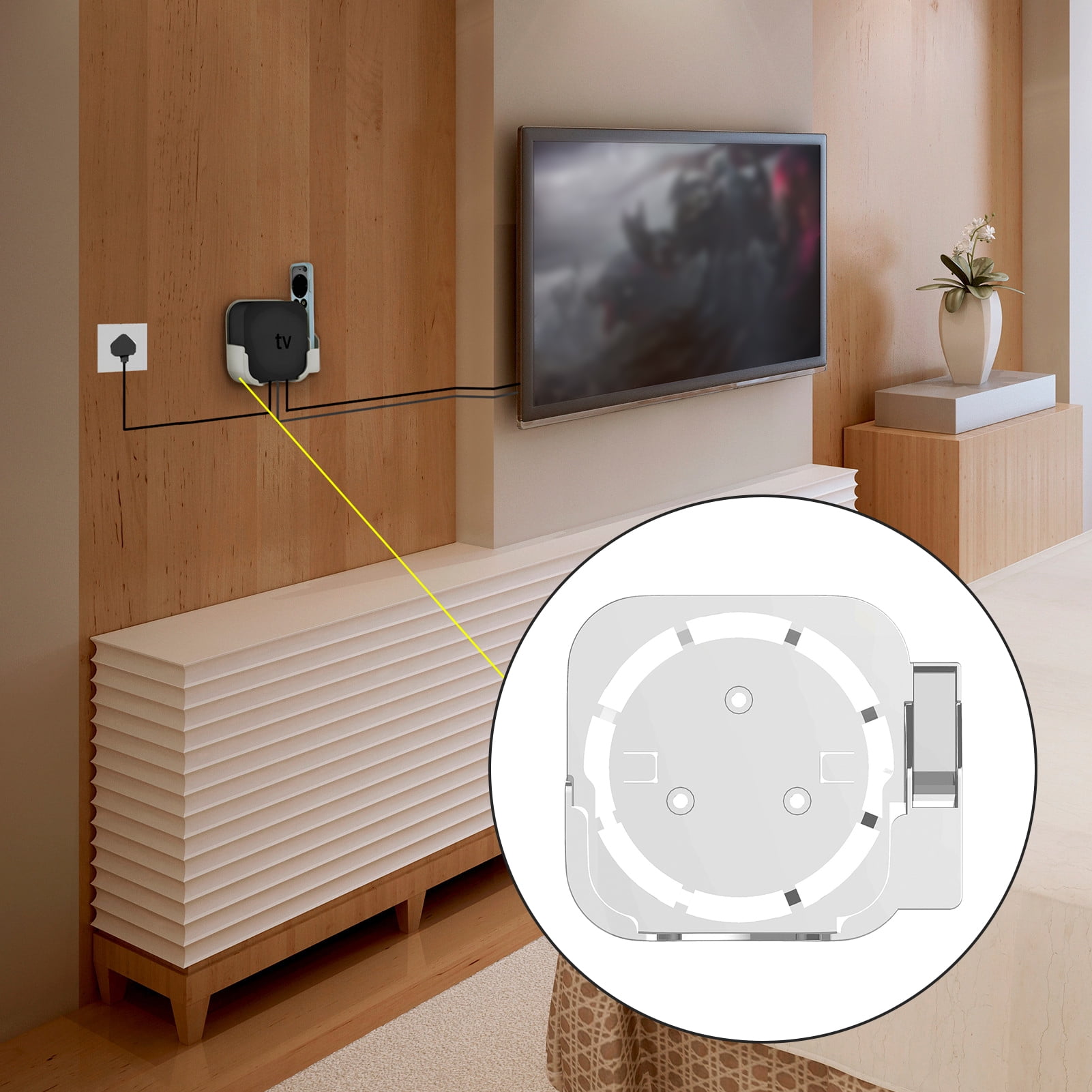 Buy Shengtu Set Top Box Holder Universal Wall Mount Media Player Stand ...