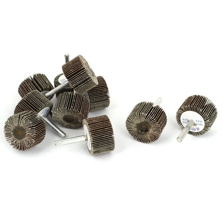 10 Pieces 240 Grit 40x25x6mm Flap Wheel Cylindrical Abrasives Grinding ...