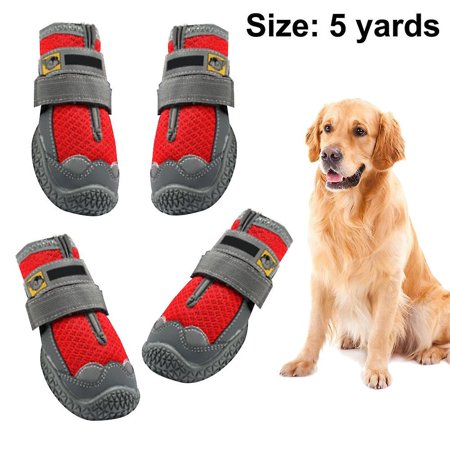 5 yards Dog Boots Waterproof for Dog with Reflective Velcro Rugged Anti-Slip Sole and Skid-Proof ...