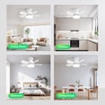 Ceiling Fans with Lights, 18" LED Socket Fan Lights with Remote 2000LM ...